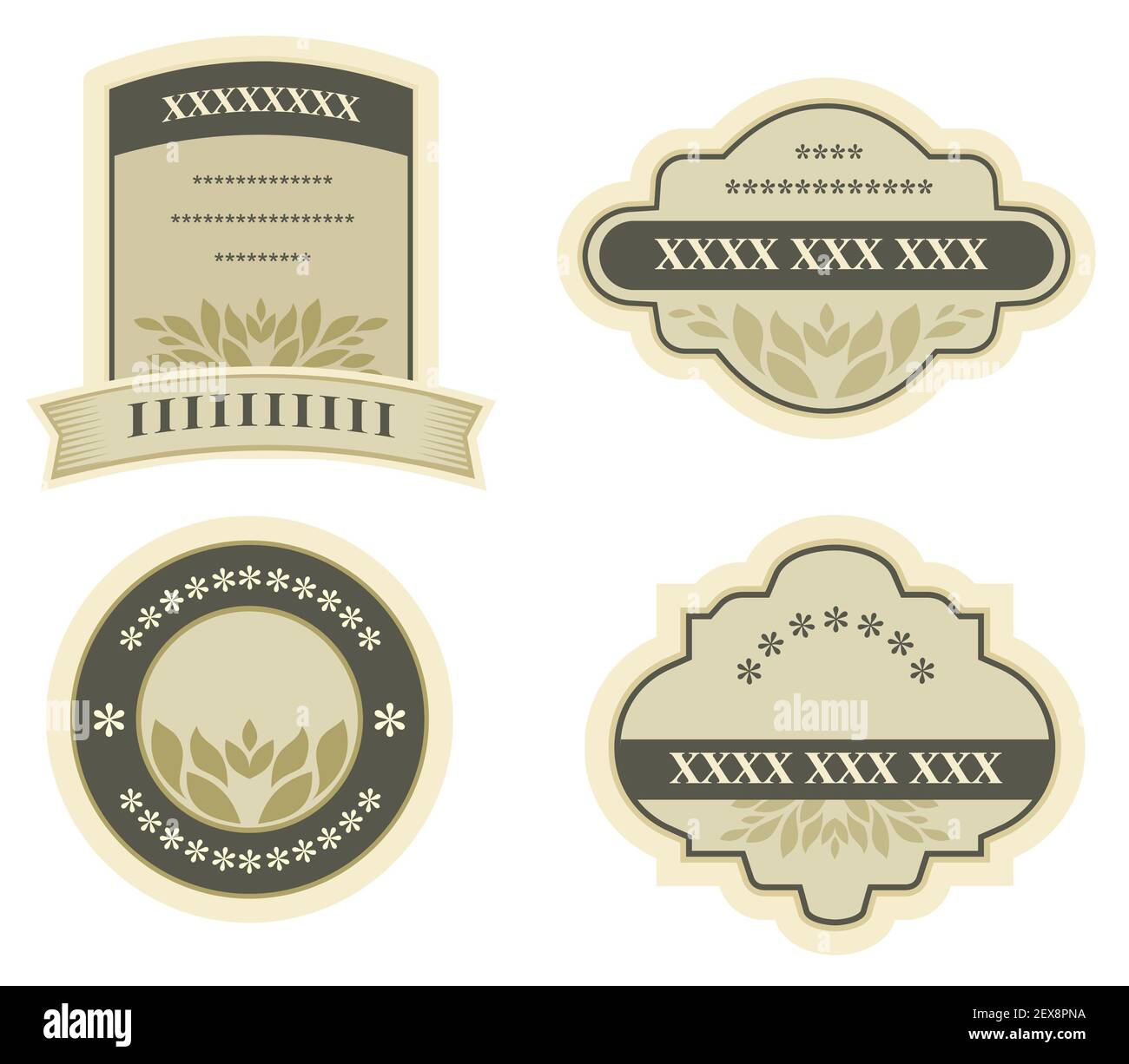 Leaf logo elements Cut Out Stock Images & Pictures - Alamy