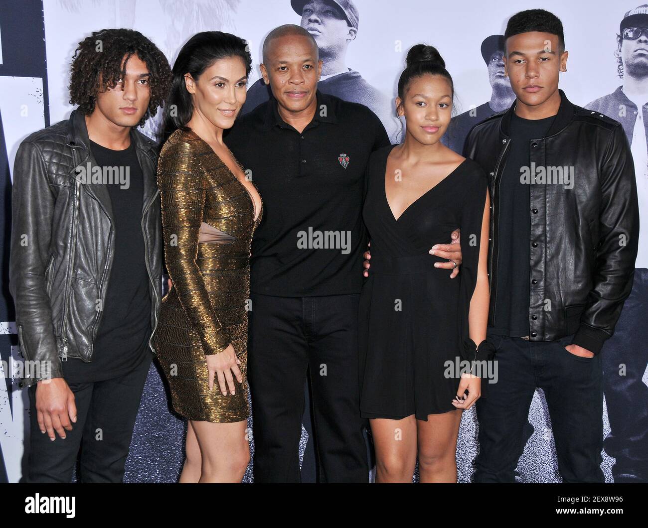Dr. Dre and Family arrives at the "Straight Outta Compton" Los Angeles ...