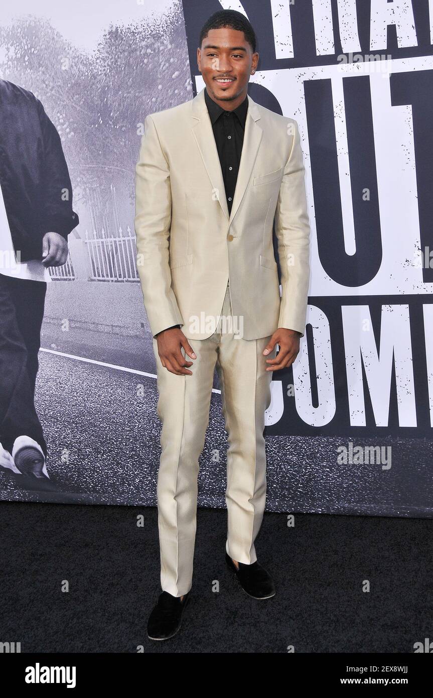 Sheldon Smith arrives at the "Straight Outta Compton" Los Angeles ...