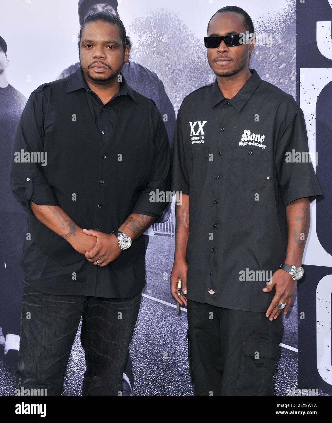 Bone Thugs-n-Harmony arrives at the "Straight Outta Compton" Los ...