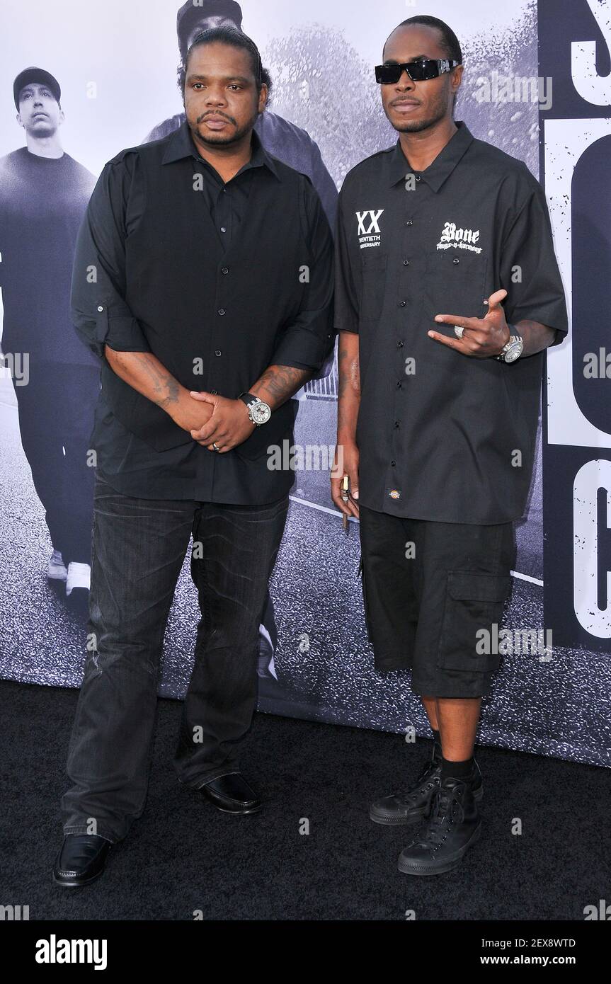 Bone Thugs-n-Harmony arrives at the "Straight Outta Compton" Los ...