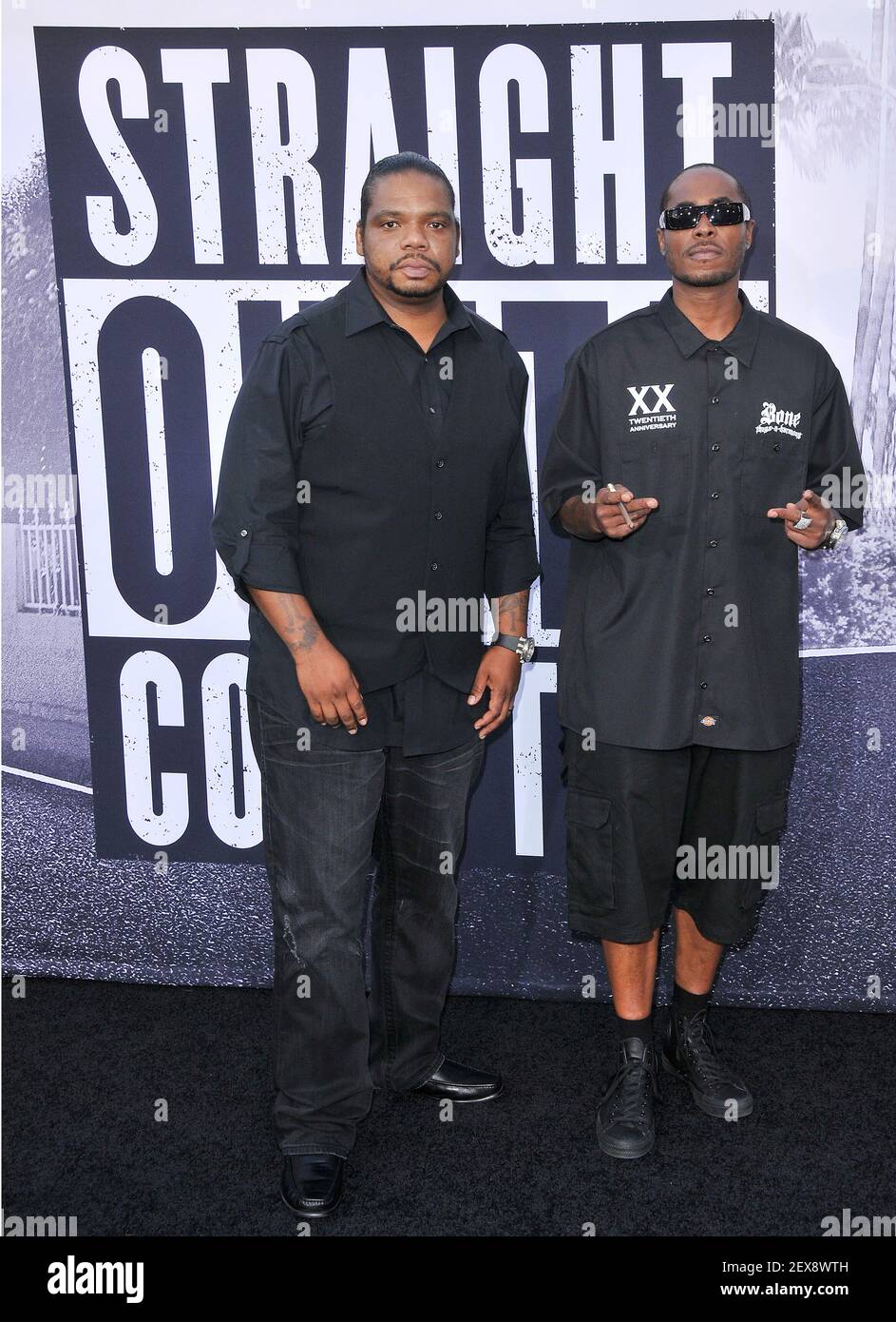 Bone Thugs-n-Harmony arrives at the "Straight Outta Compton" Los ...
