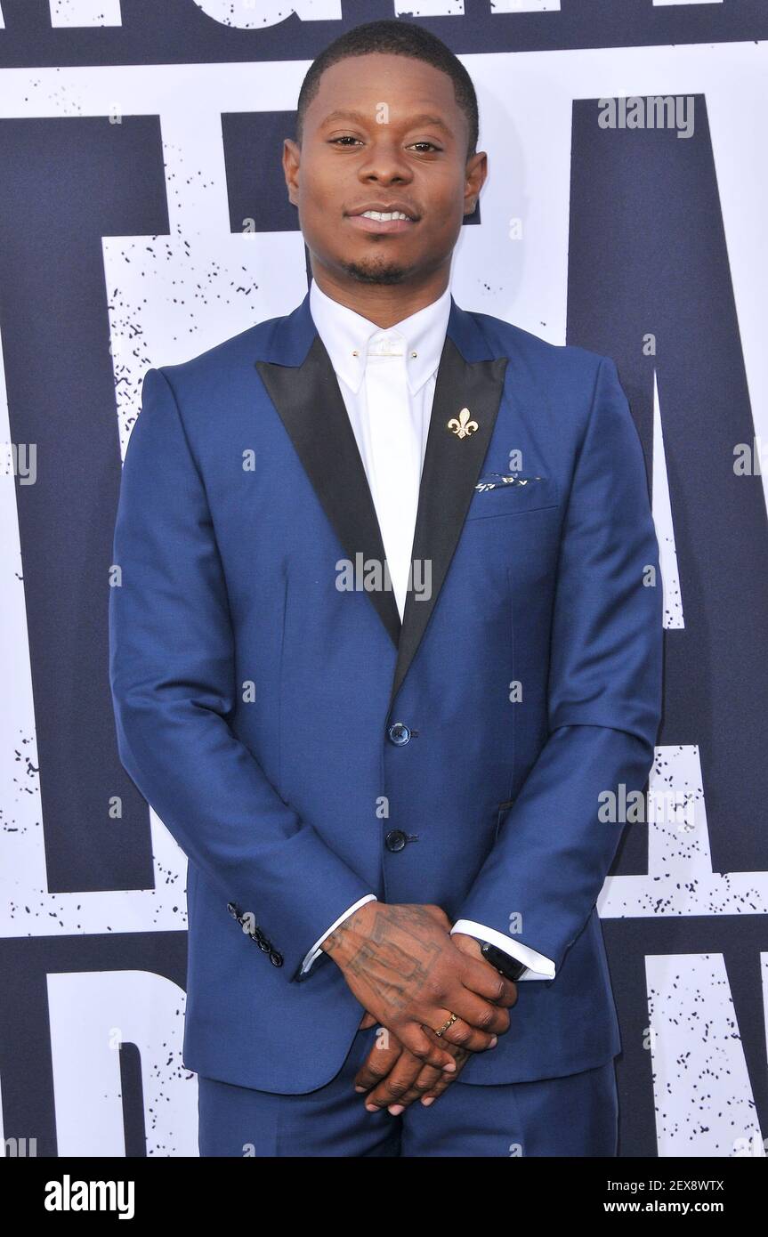 Jason Mitchell arrives at the "Straight Outta Compton" Los Angeles ...