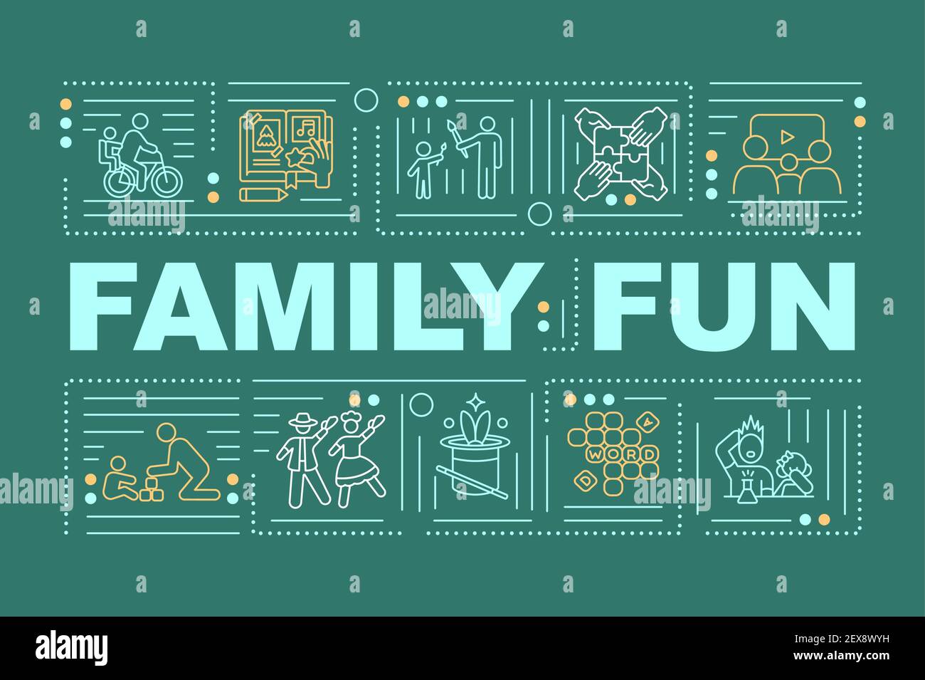 Family fun word concepts banner Stock Vector Image & Art - Alamy