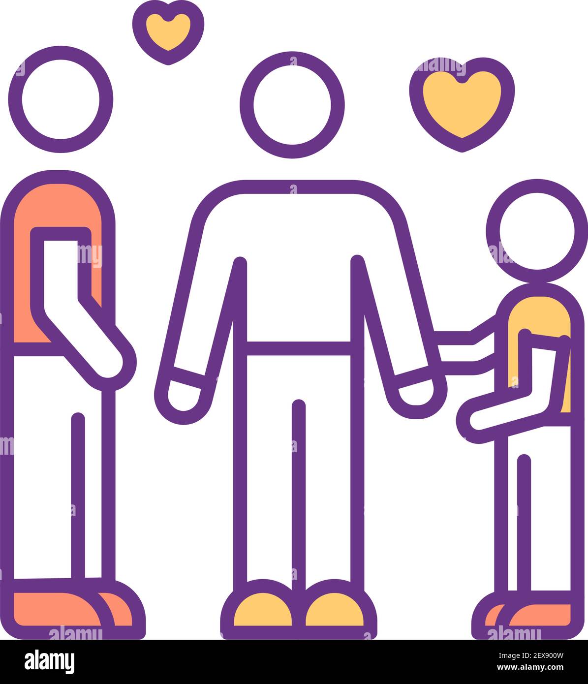 Strong family RGB color icon Stock Vector Image & Art - Alamy