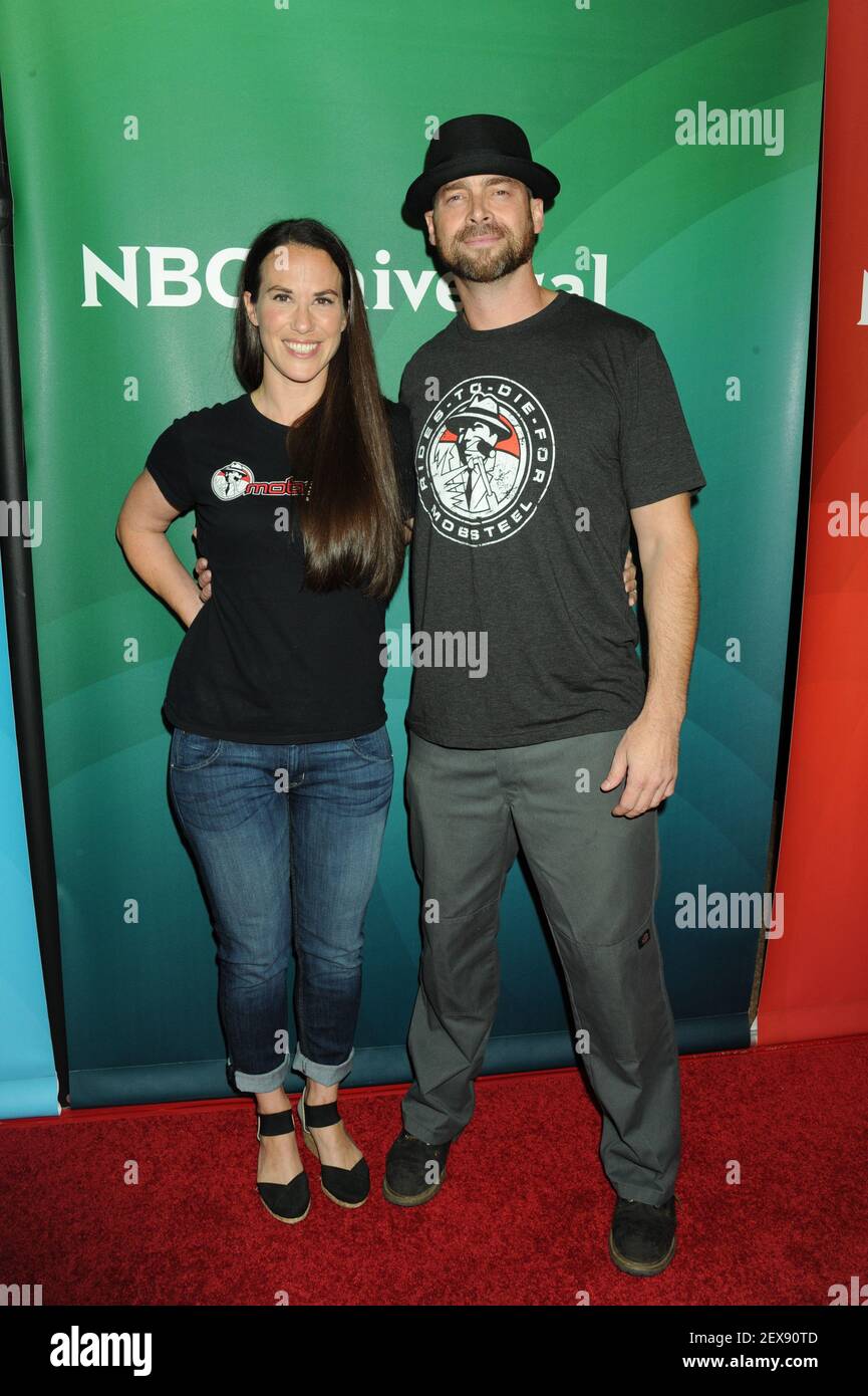 L-R: Pam Genei, Adam Genei attends the NBC TCA 2015 Summer Press Tour ...