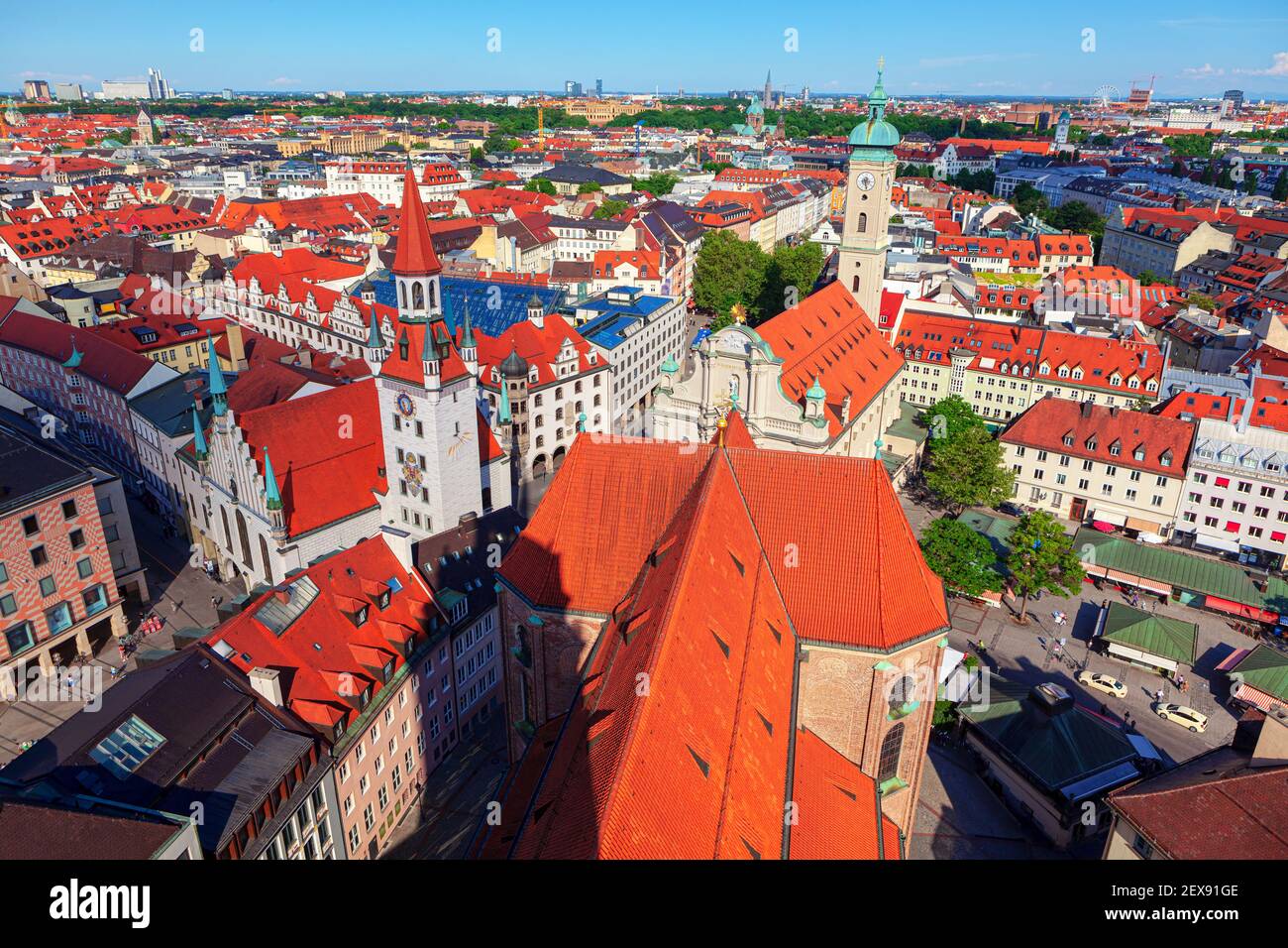Cinematic aerial view old buildings hi-res stock photography and images ...