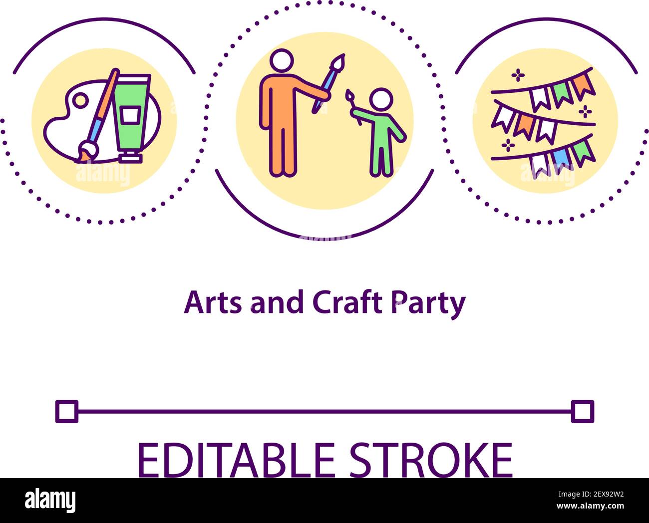 Arts and craft party concept icon Stock Vector Image & Art - Alamy