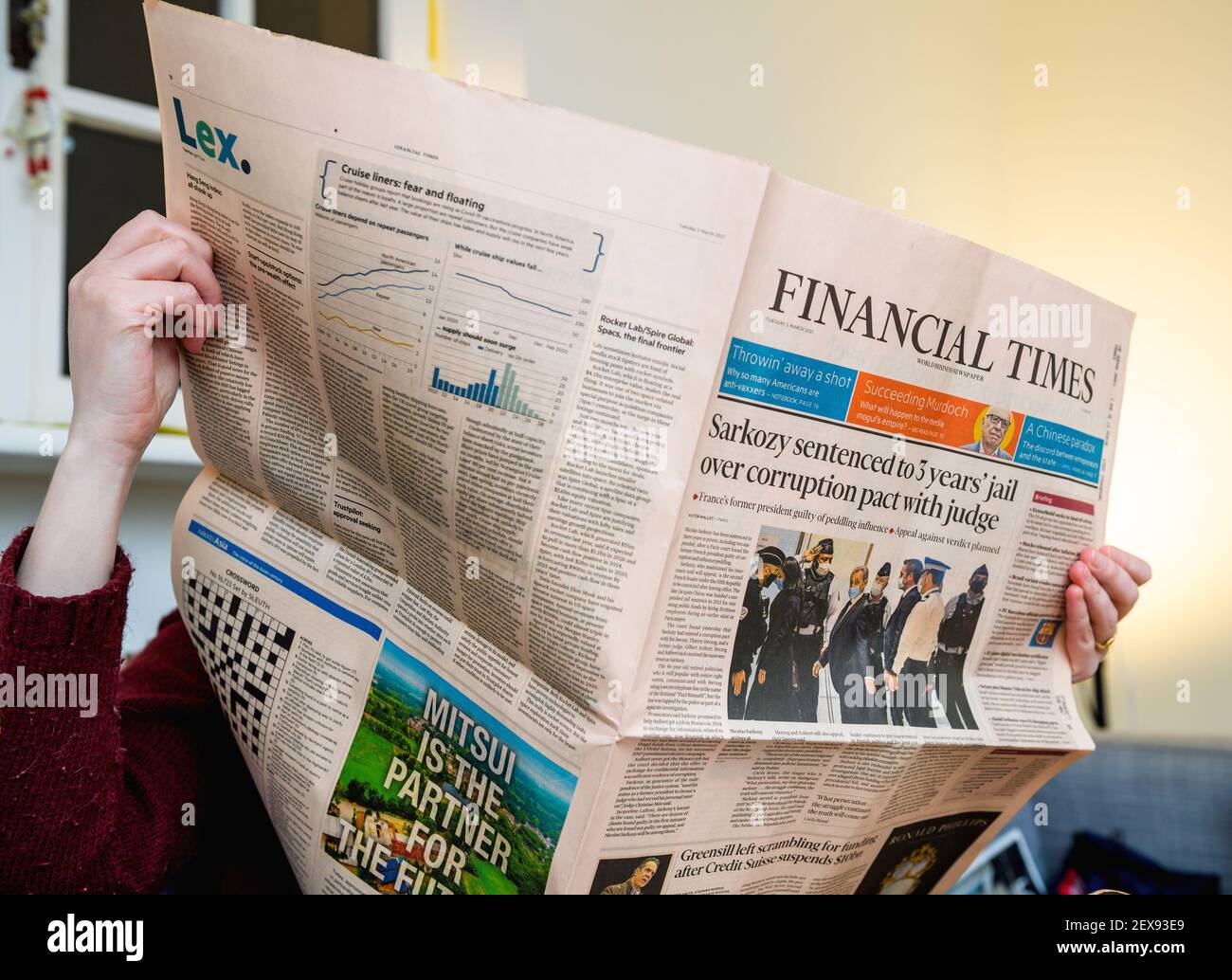 The announcement in the times newspaper hi-res stock photography and ...