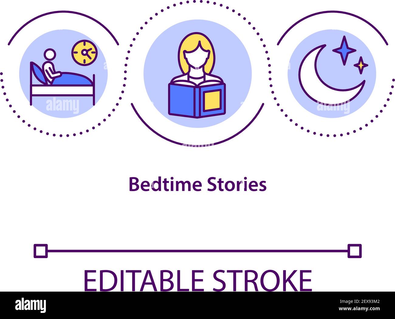 Bedtime stories concept icon Stock Vector Image & Art - Alamy