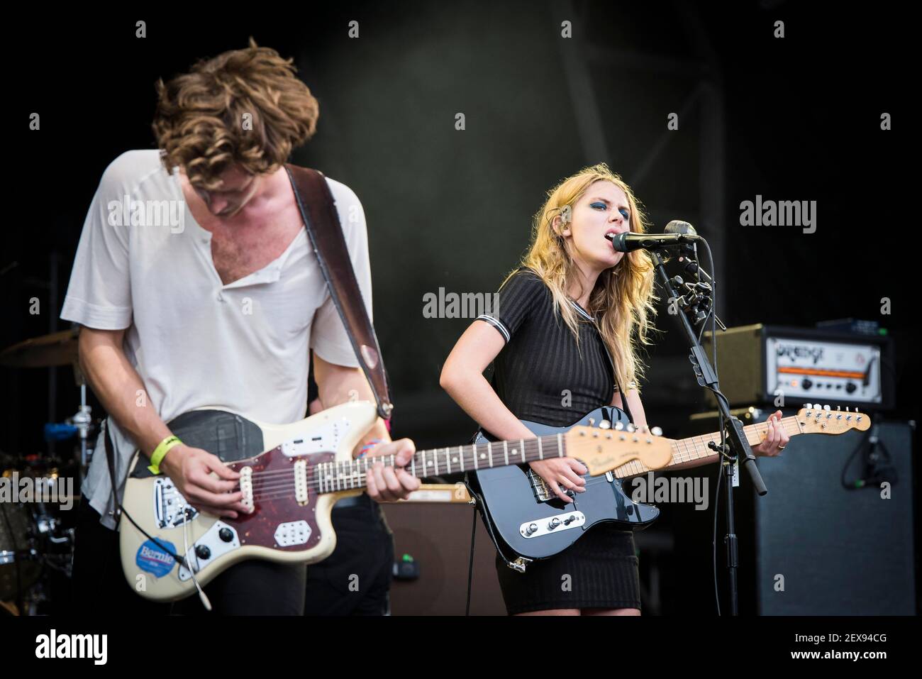 Joff Oddie and Ellie Rowsell of Wolf Alice perform live on day 3 of ...