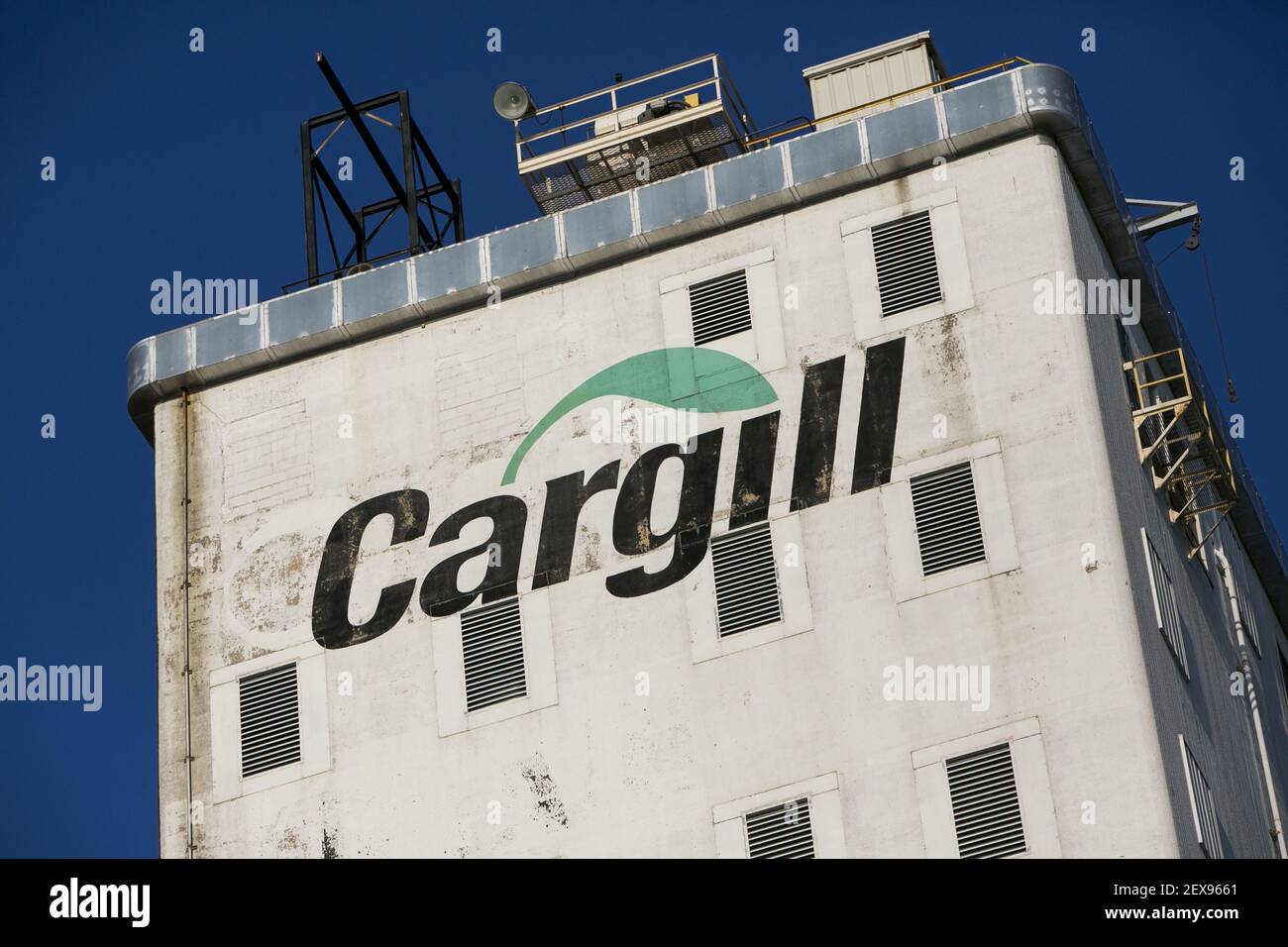 A logo sign outside of a facility occupied by Cargill, Inc., in East St ...