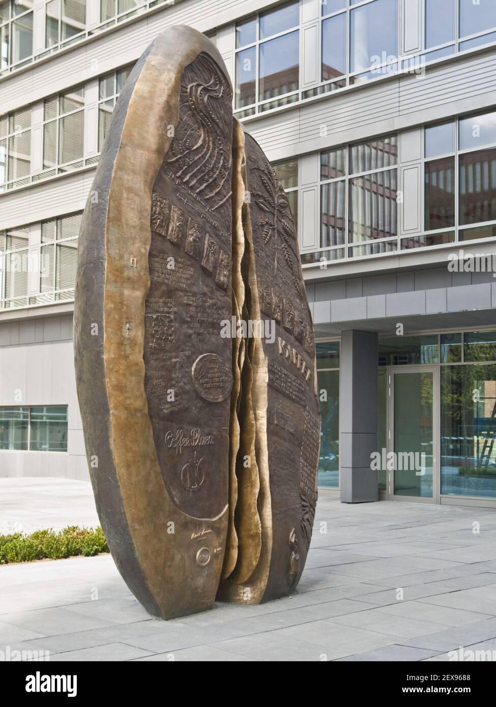 Bronze Sculpture (Coffee Bean) at the Internationa Stock Photo - Alamy