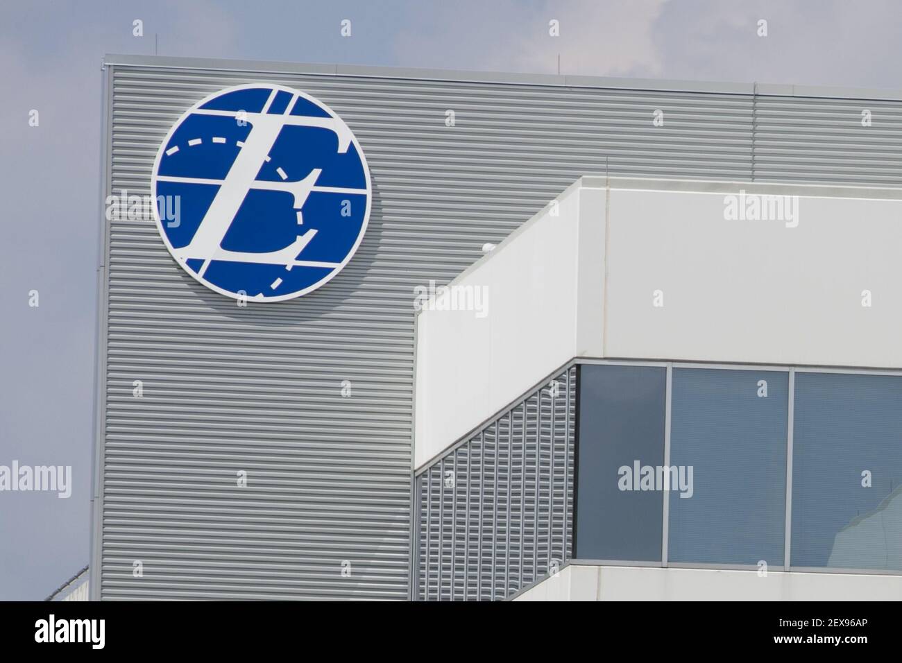 A logo sign outside of the headquarters of Express Scripts, in St ...