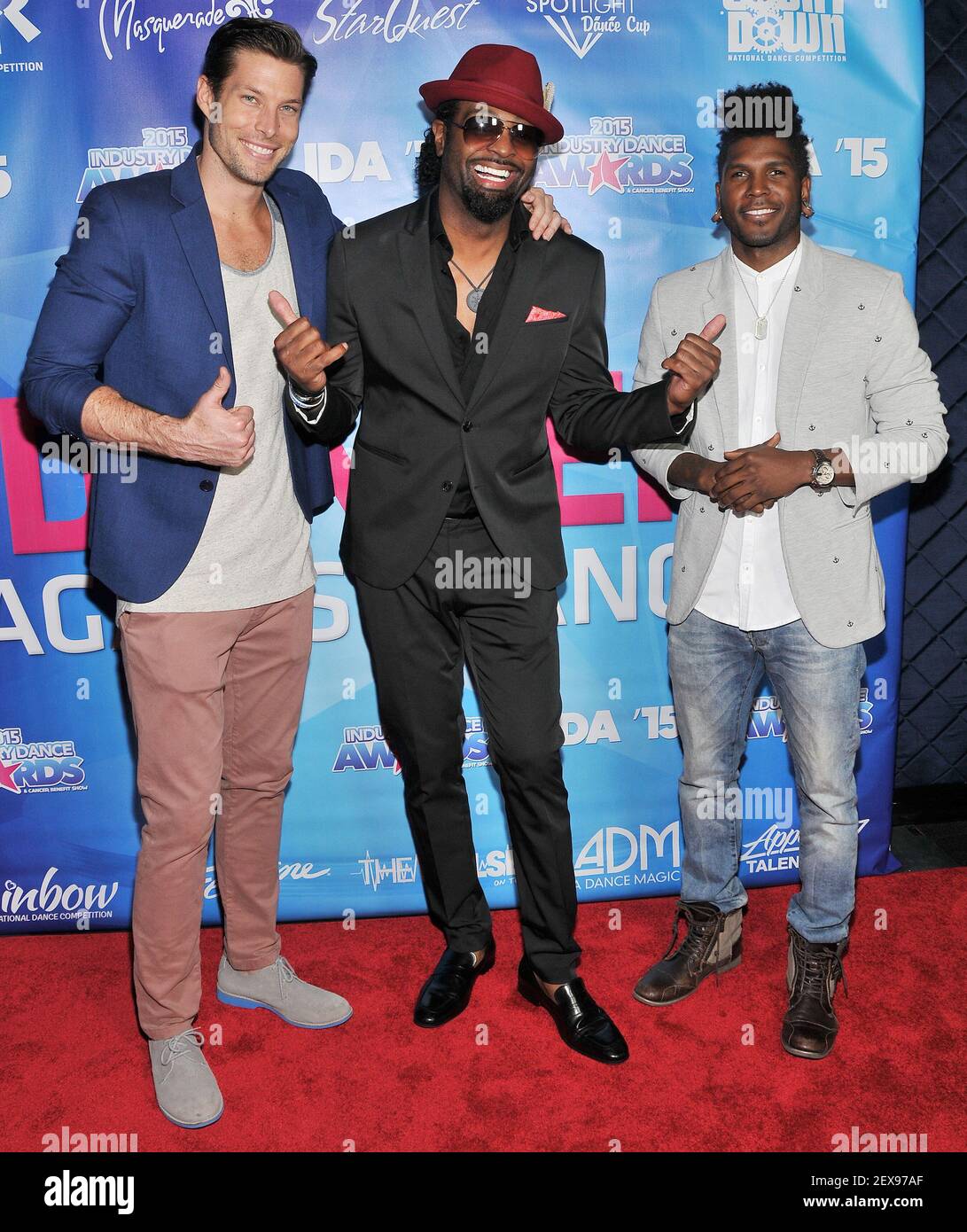 (L-R) Chadd Smith, Dave Scott & Cyrus Spencer backstage at the 2015 ...