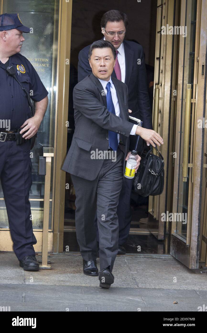 Tom Bradyâ€™s agent Don Yee exits court in Manhattan, New York City on August 19, 2015. A ...