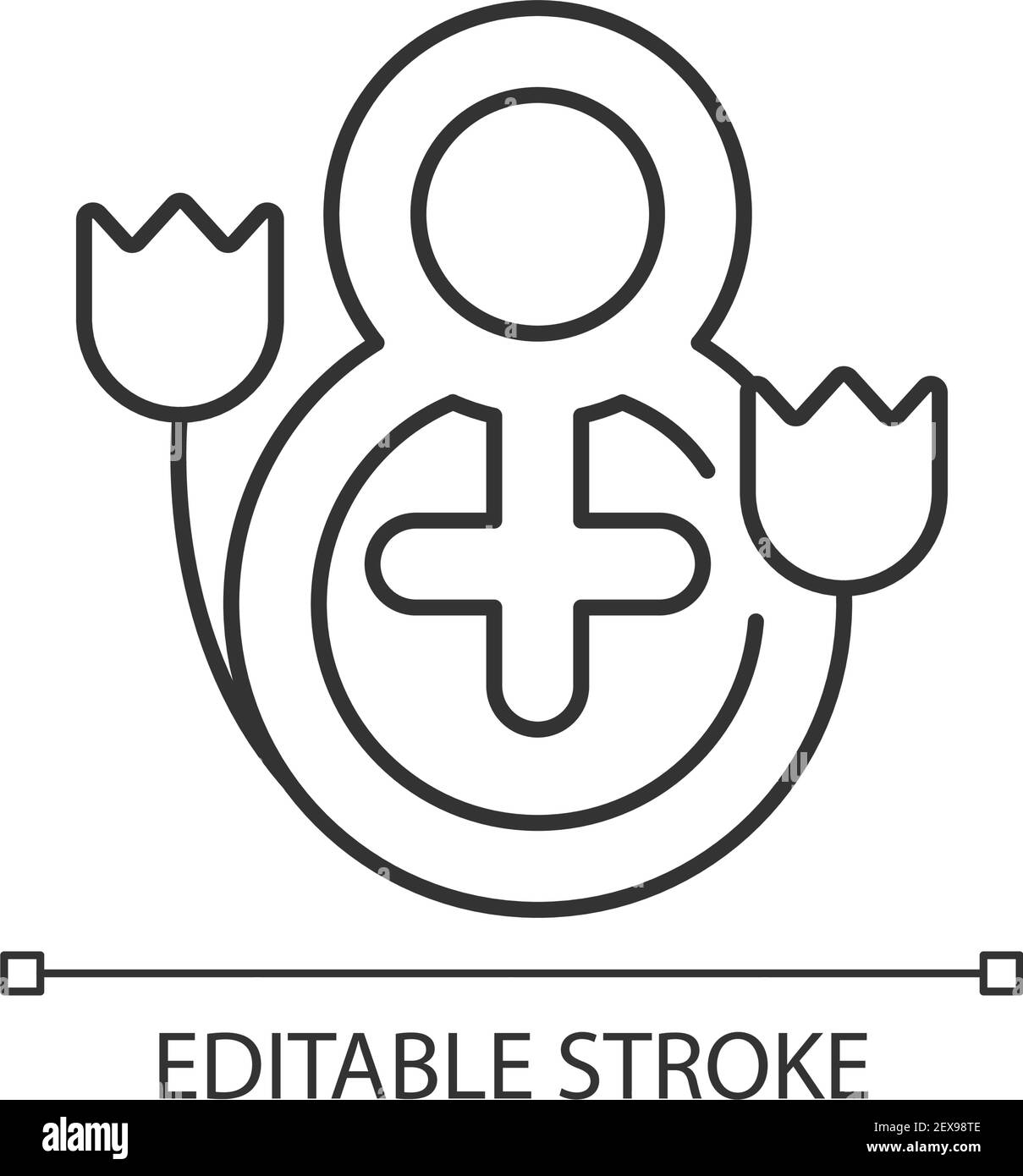 Women day linear icon Stock Vector Image & Art - Alamy