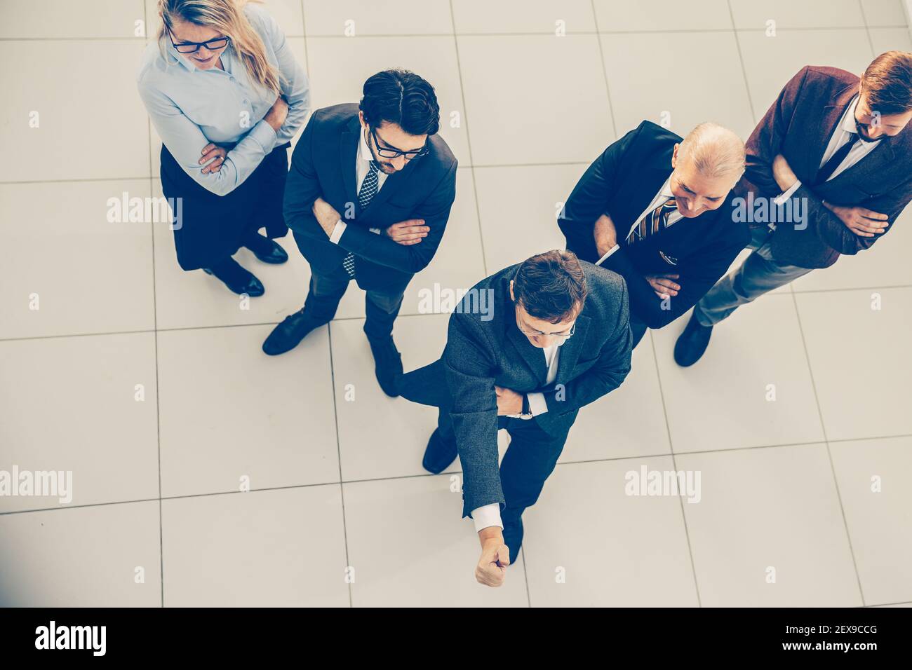 Above office employees in hi-res stock photography and images - Alamy