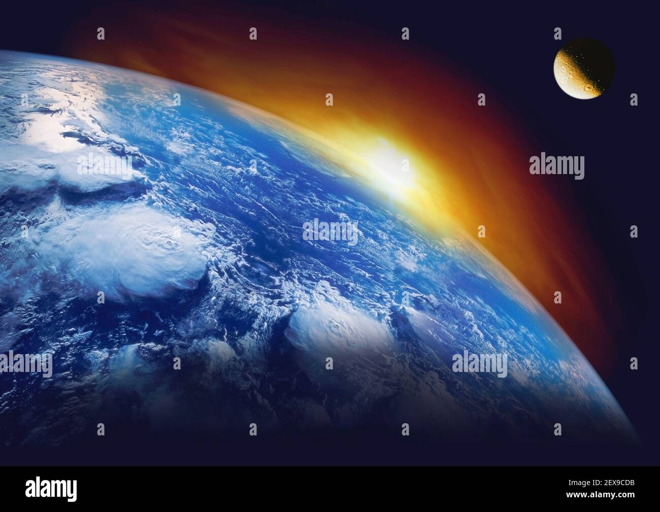 Sun moon earth system hi-res stock photography and images - Alamy