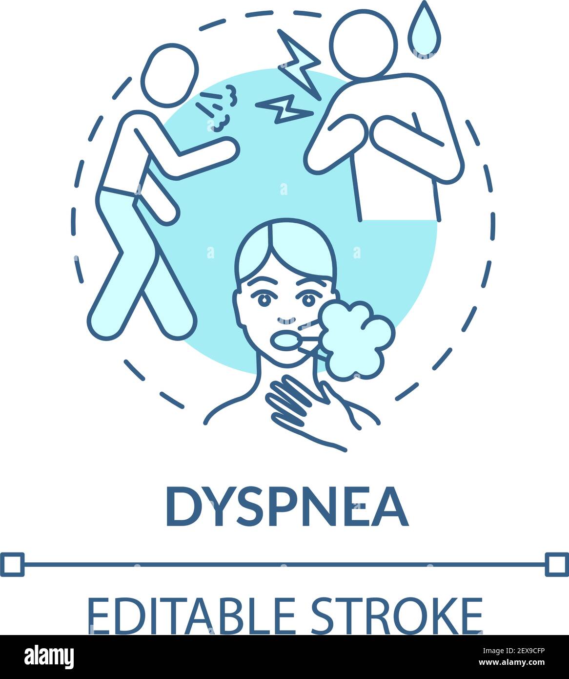 Dyspnea concept icon Stock Vector Image & Art - Alamy