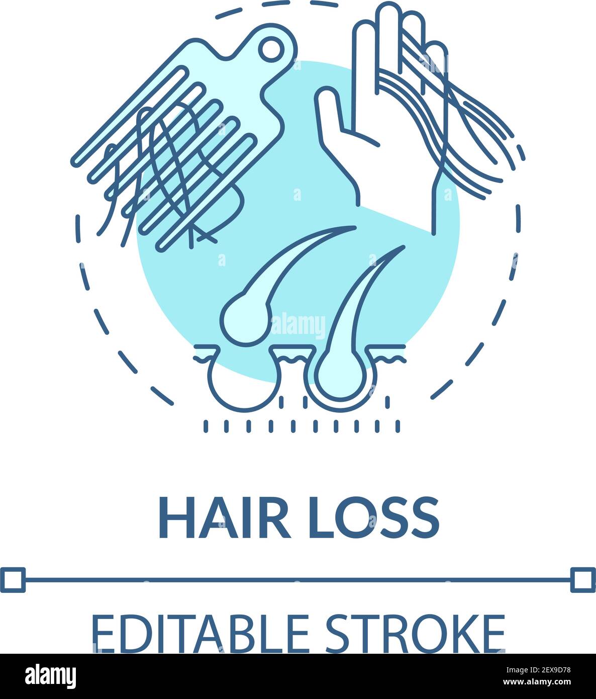 Concept hair loss loss Stock Vector Images - Alamy