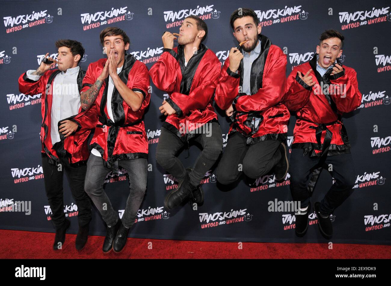 (L-R) Janoskians - Jai Brooks, Beau Brooks, Luke Brooks, James Yammouni ...
