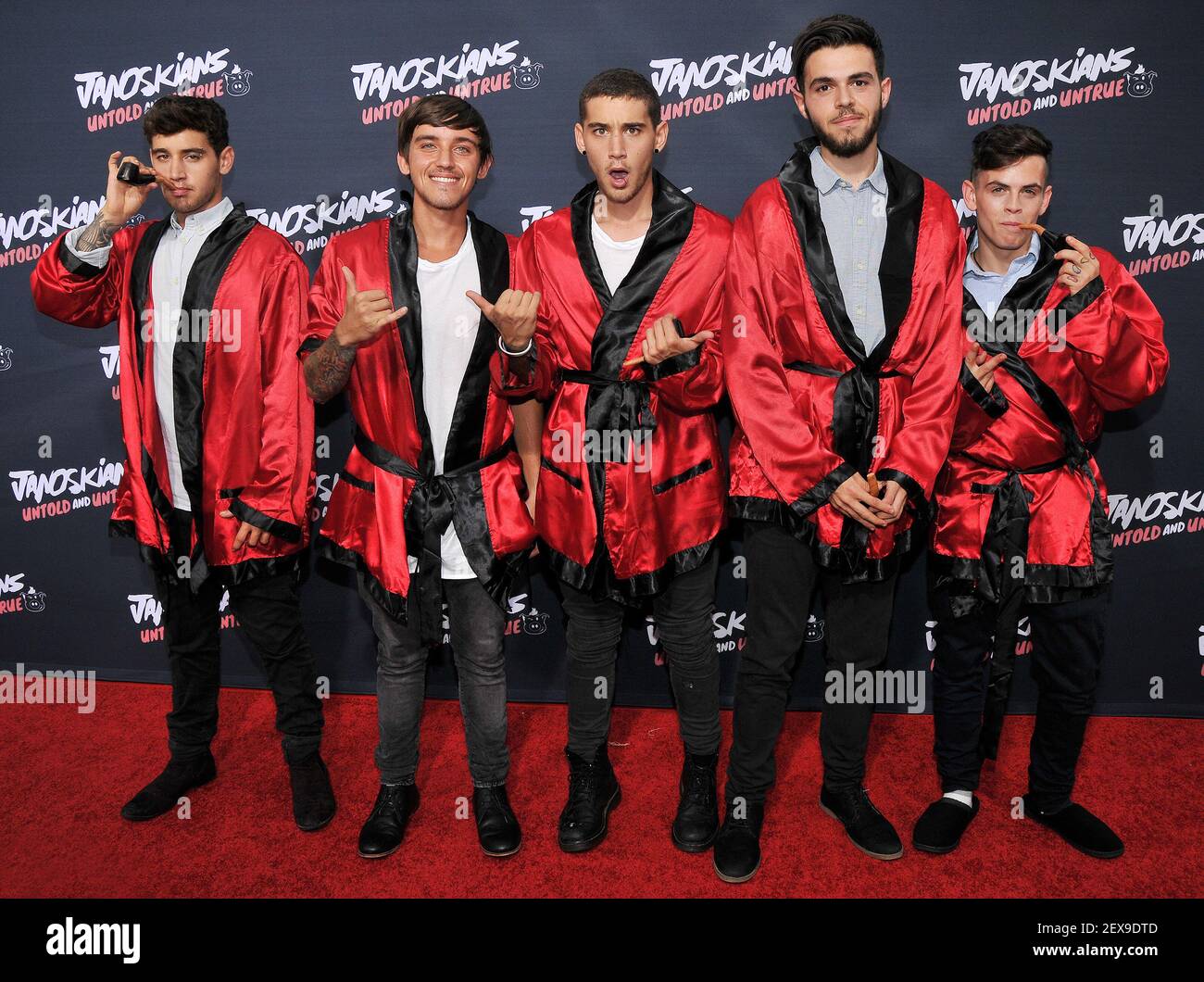 (L-R) Janoskians - Jai Brooks, Beau Brooks, Luke Brooks, James Yammouni ...