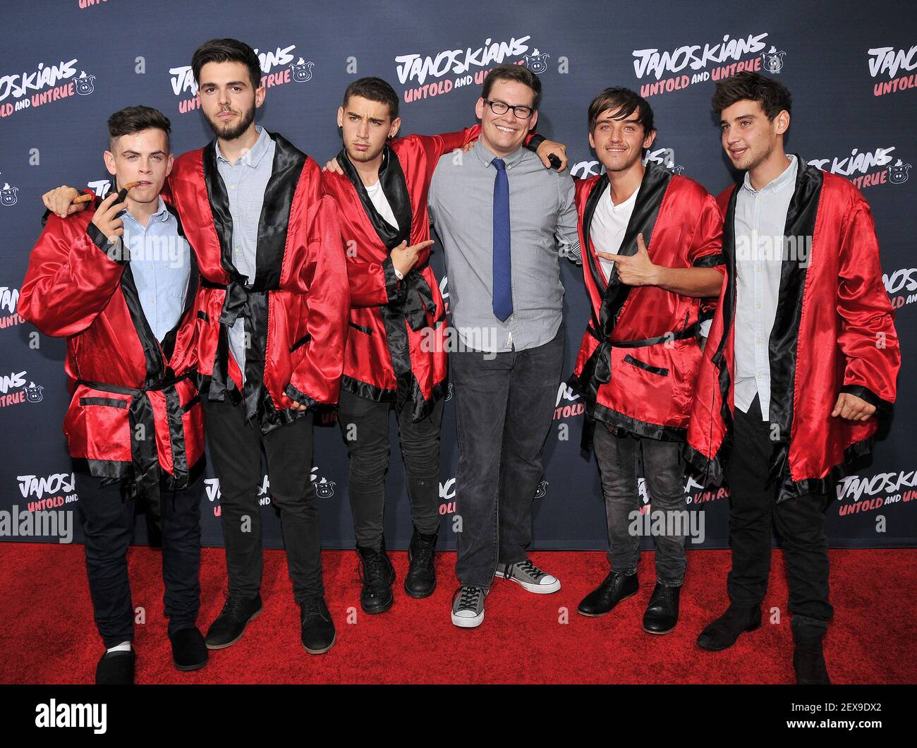(L-R) Janoskians - Daniel Sahyounie, James Yammouni, Luke Brooks ...