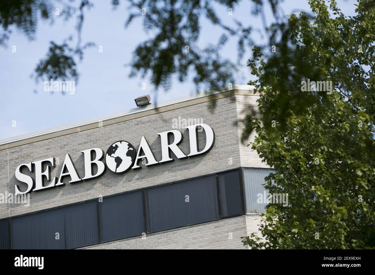 A logo sign outside the headquarters of the Seaboard Corporation in ...