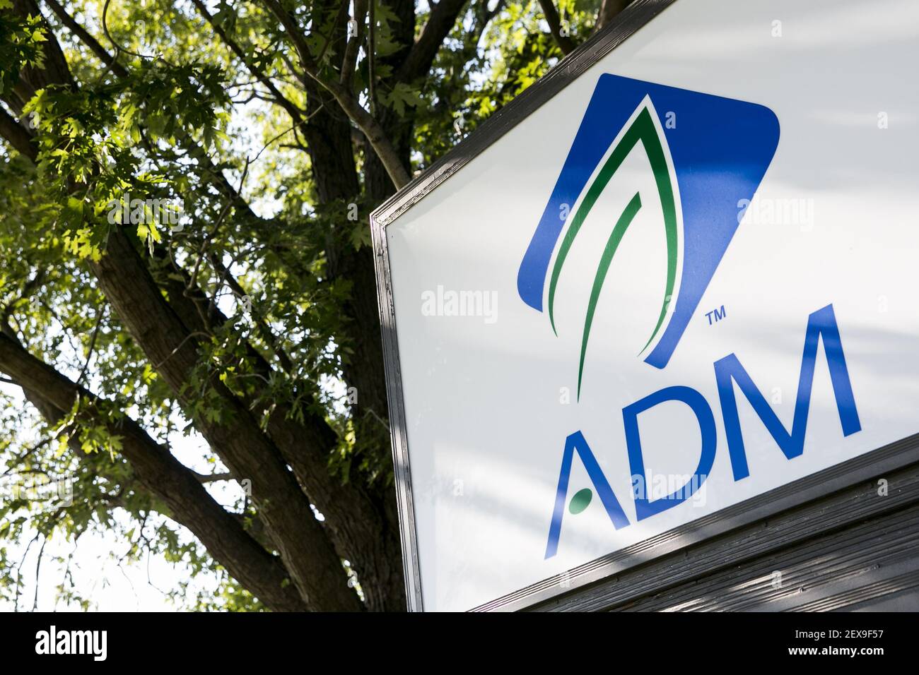 A logo sign outside of a facility occupied by the Archer Daniels ...