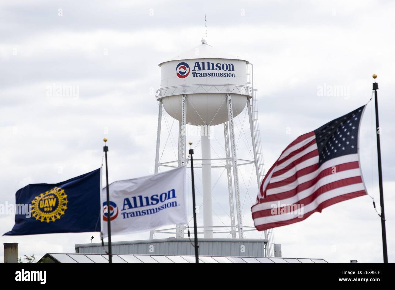 A logo sign outside of the headquarters of Allison Transmission in ...