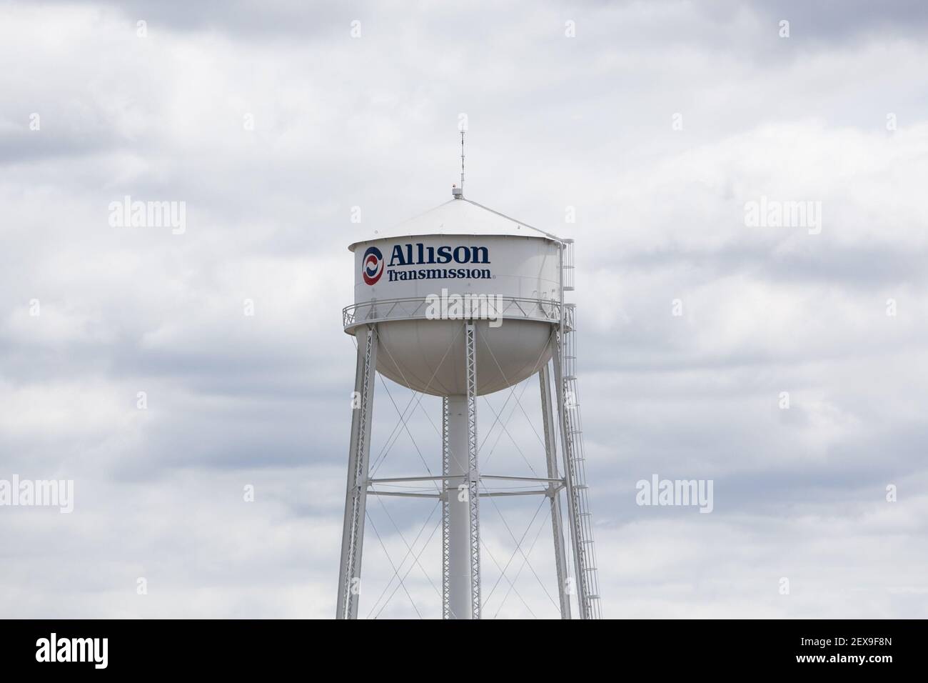 A logo sign outside of the headquarters of Allison Transmission in ...