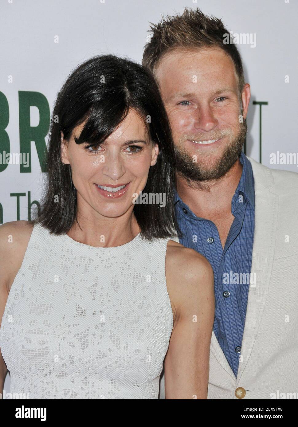 (L-R) Perrey Reeves and Husband Aaron Endress-Fox arrives at the ...