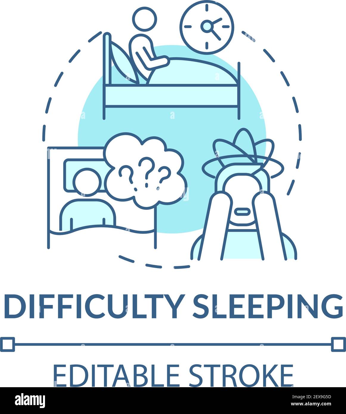 Insomnia stress sleeping disorder Stock Vector Images - Alamy