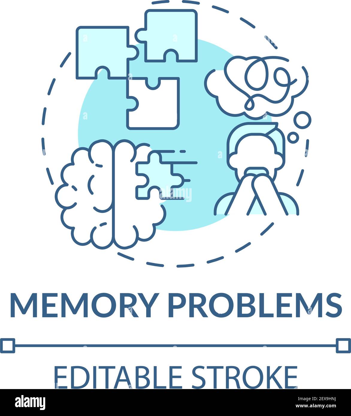 Memory problems concept icon Stock Vector Image & Art - Alamy