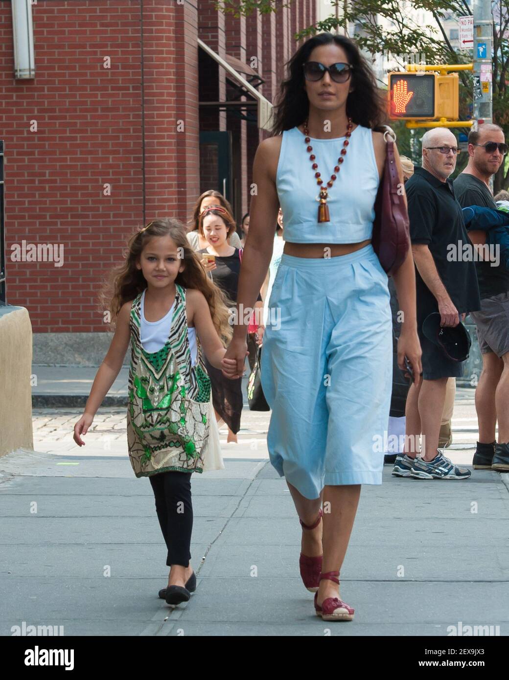 Padma Lakshmi and Krishna Lakshmi-Dell out and about in New York City ...