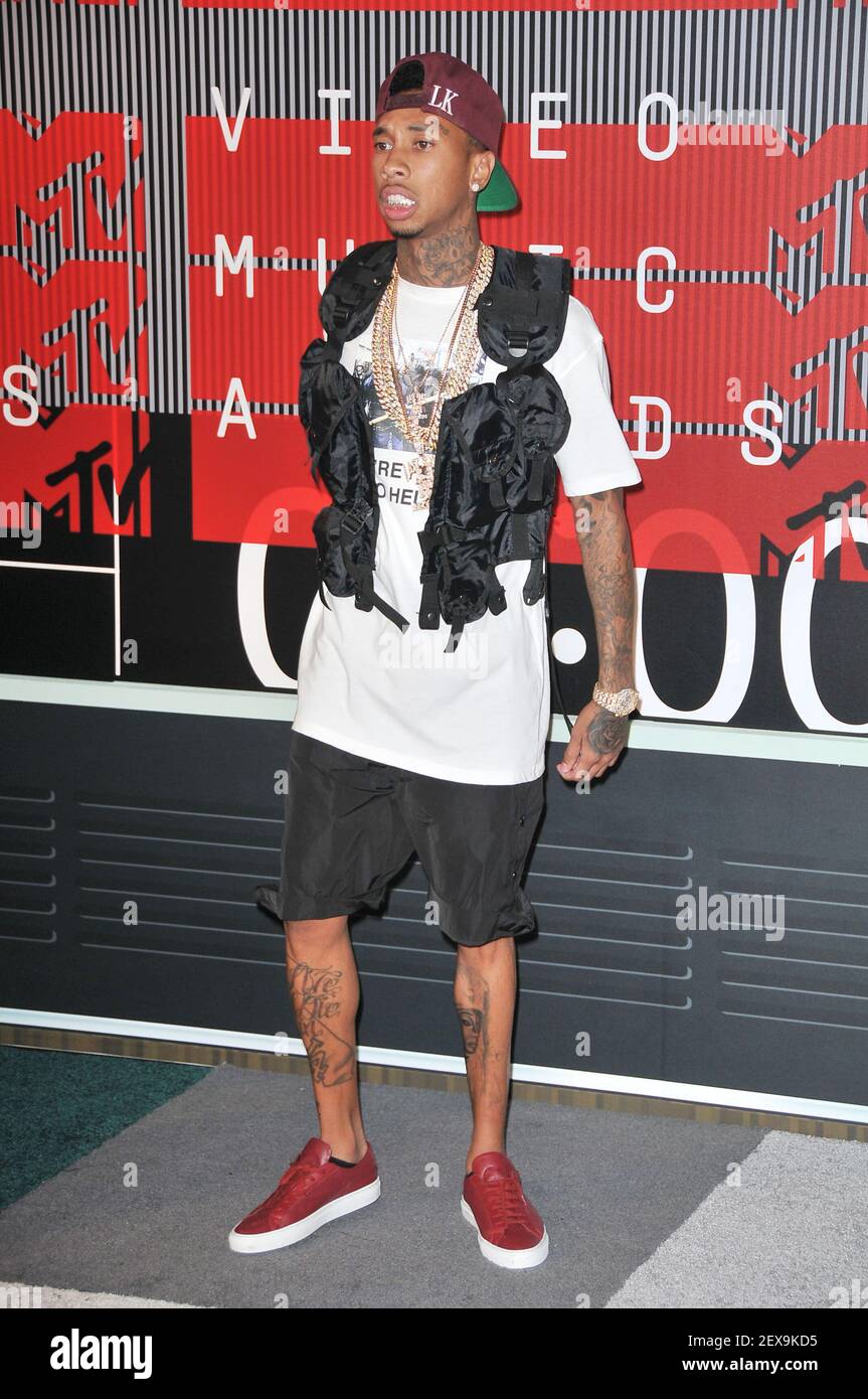 Tyga arrives at the 2015 MTV Video Music Awards held at Microsoft ...