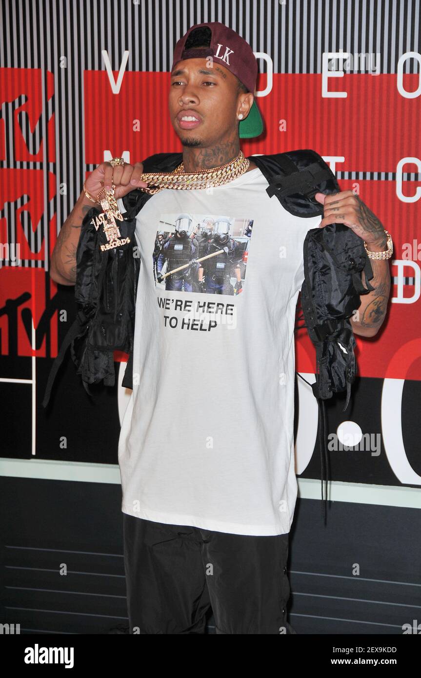 Tyga arrives at the 2015 MTV Video Music Awards held at Microsoft ...