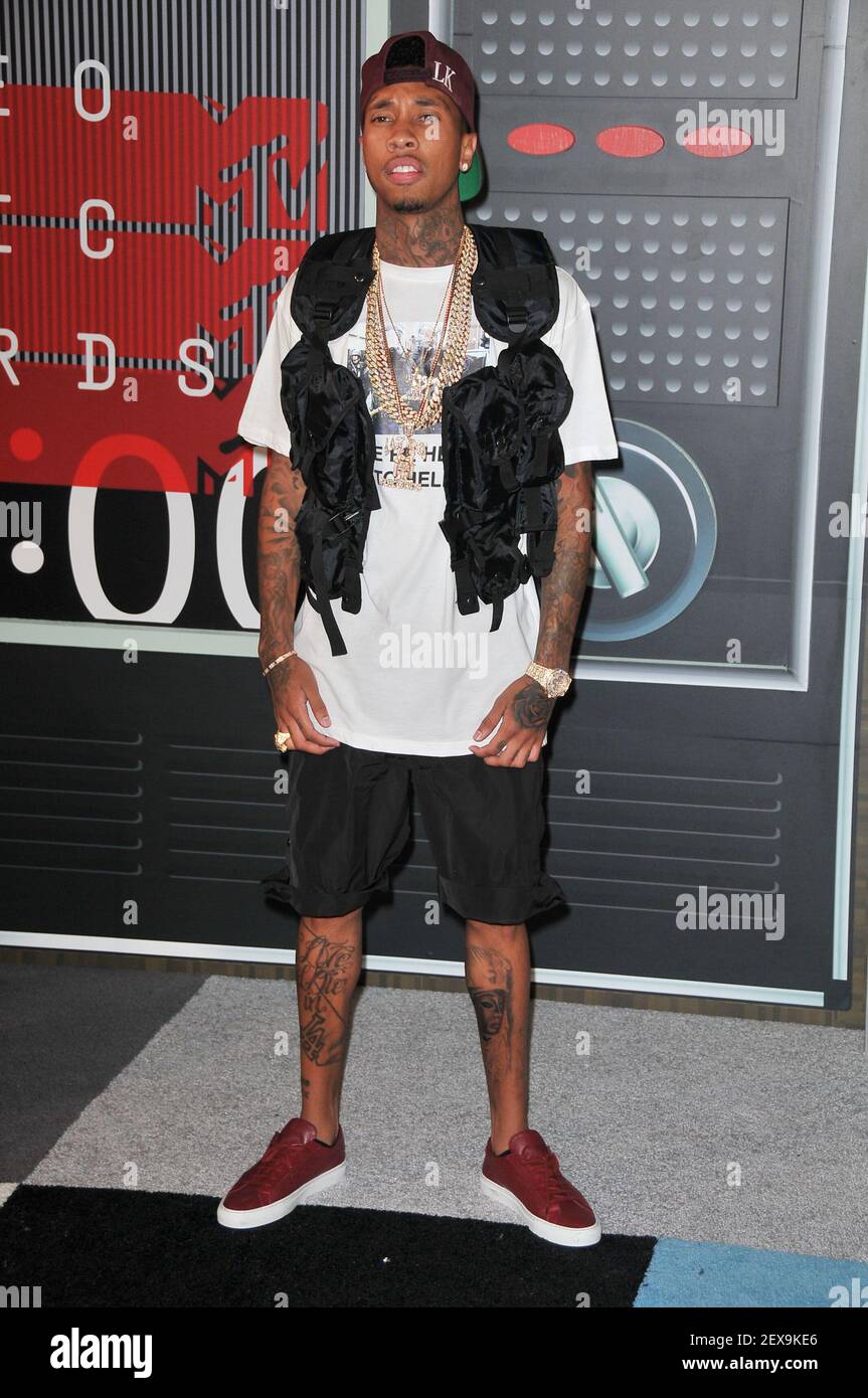 Tyga arrives at the 2015 MTV Video Music Awards held at Microsoft ...