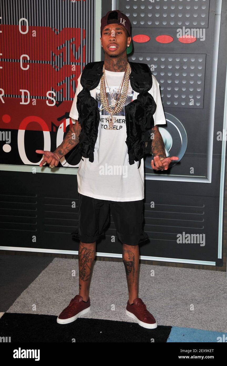 Tyga arrives at the 2015 MTV Video Music Awards held at Microsoft ...