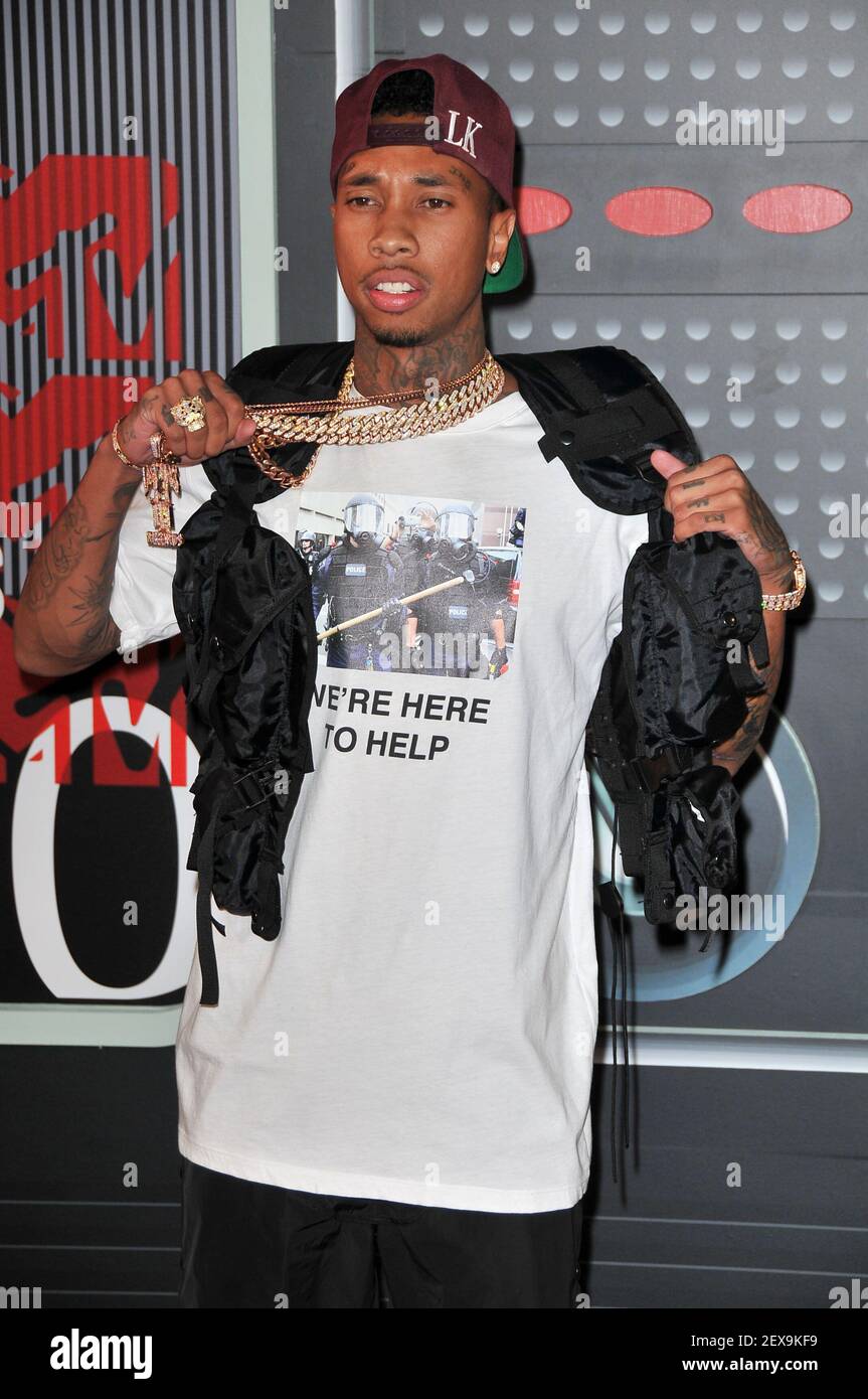 Tyga arrives at the 2015 MTV Video Music Awards held at Microsoft ...
