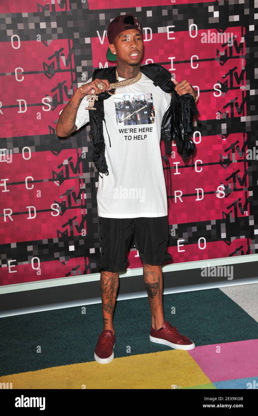 Tyga arrives at the 2015 MTV Video Music Awards held at Microsoft ...