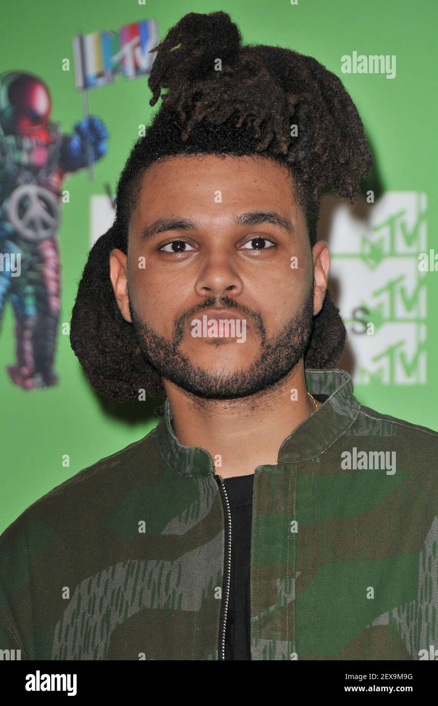 Singer The Weeknd at the 2015 MTV Video Music Awards - Press Room held ...