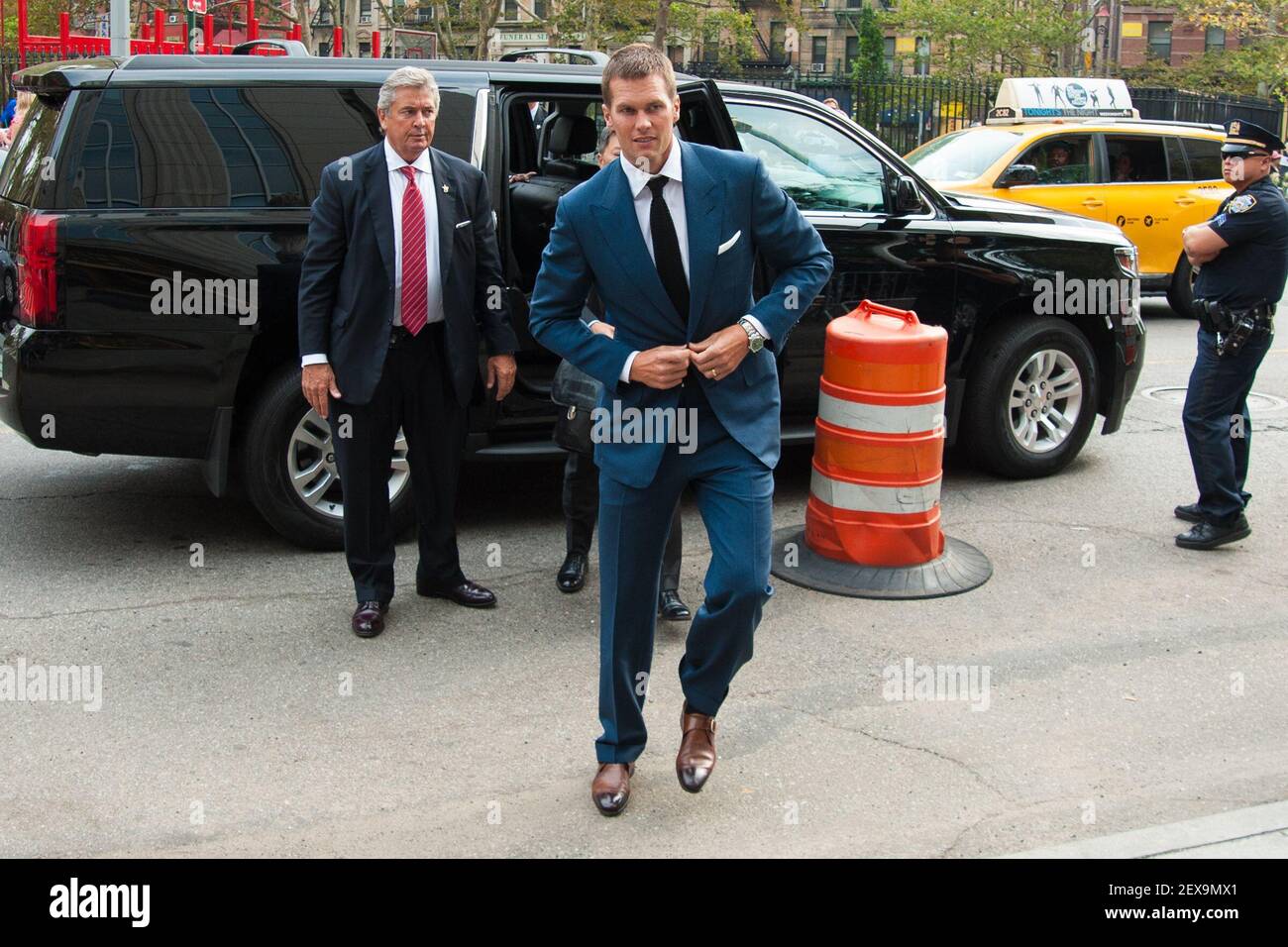 NEW YORK CITY - AUGUST 31, 2015 - Tom Brady arriving at court in New ...