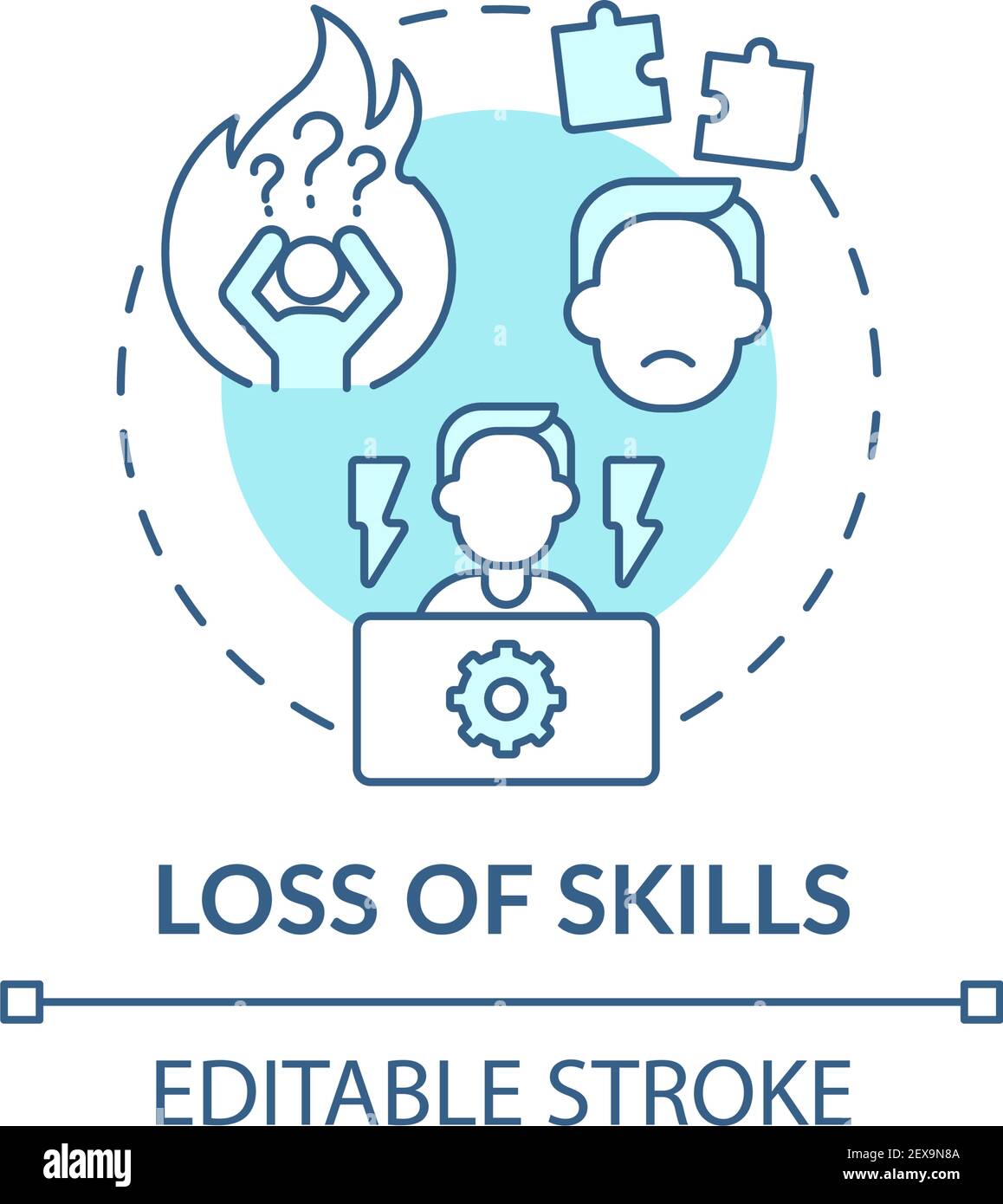 Loss of skills concept icon Stock Vector Image & Art - Alamy