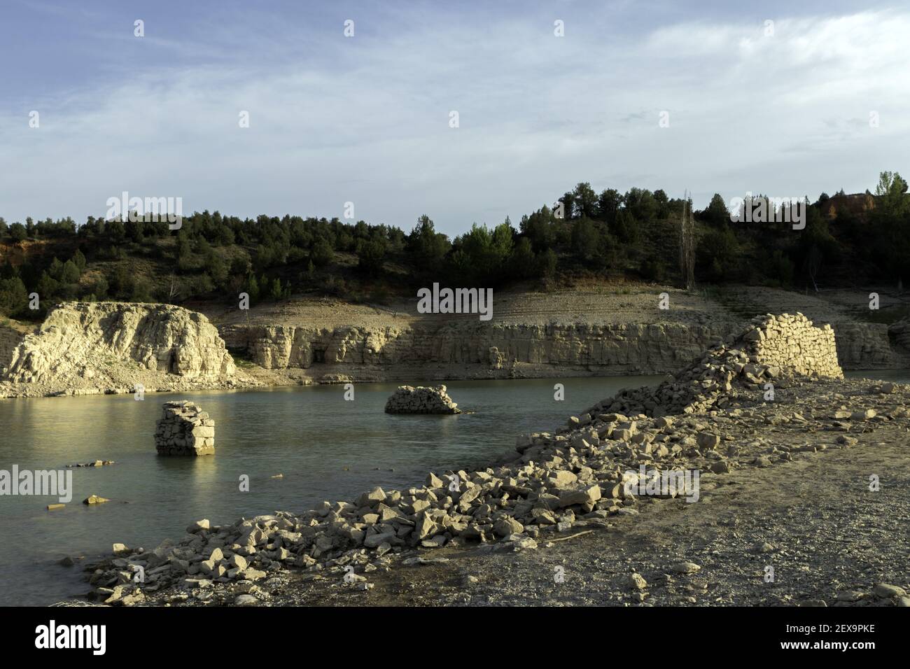 A beautiful shot of an almost empty reservoir Stock Photo - Alamy