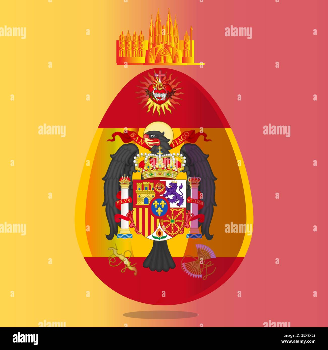 Easter egg flag spain rendering hi-res stock photography and images - Alamy