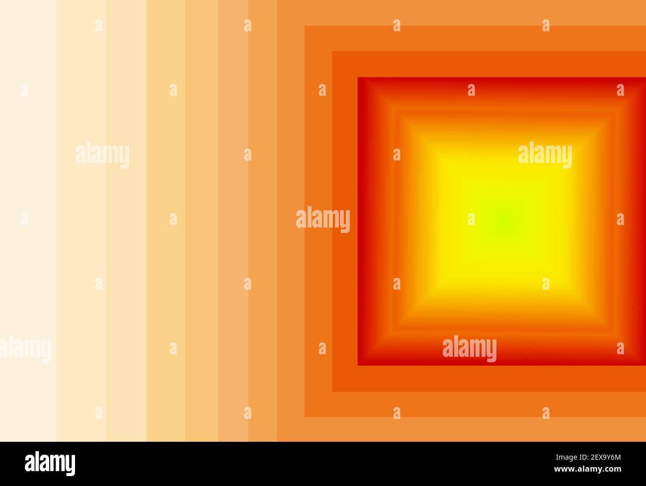 Shiny Yellow 3D Pyramid with Gradient Orange Multiple Layers Square ...