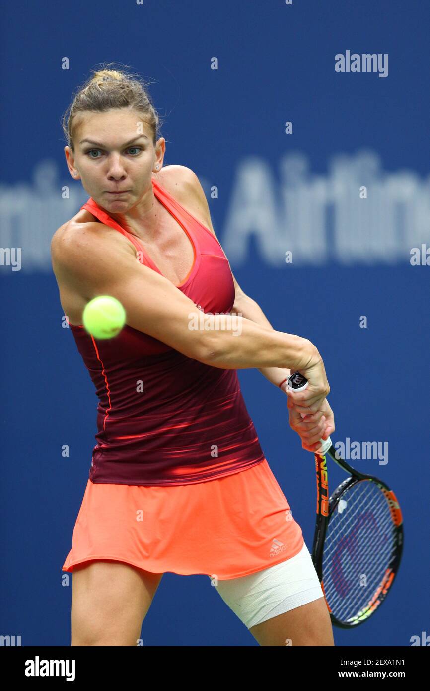New York NY. Simona Halep (ROU) during Day 10 of the 2015 US Open at ...