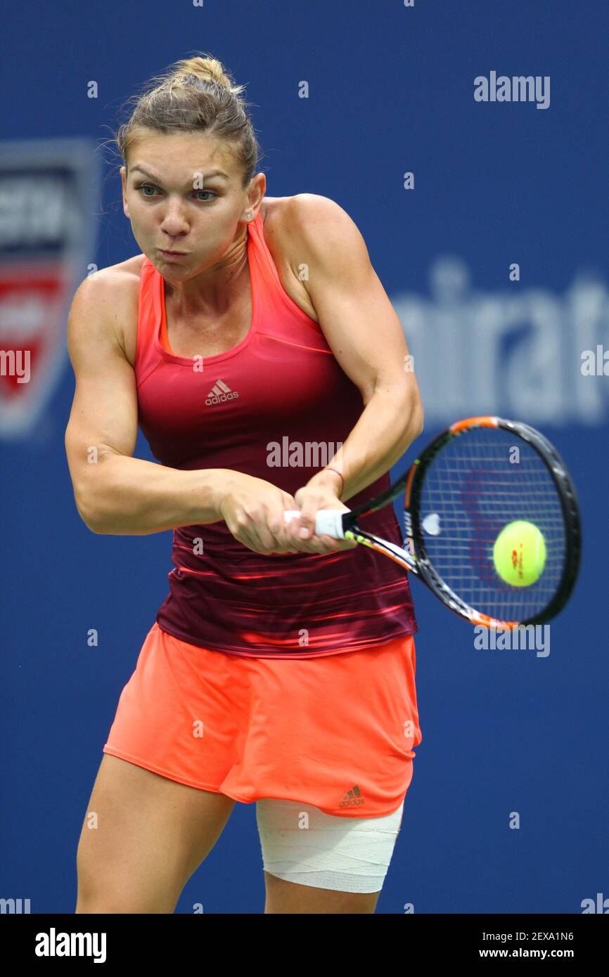 New York NY. Simona Halep (ROU) during Day 10 of the 2015 US Open at ...